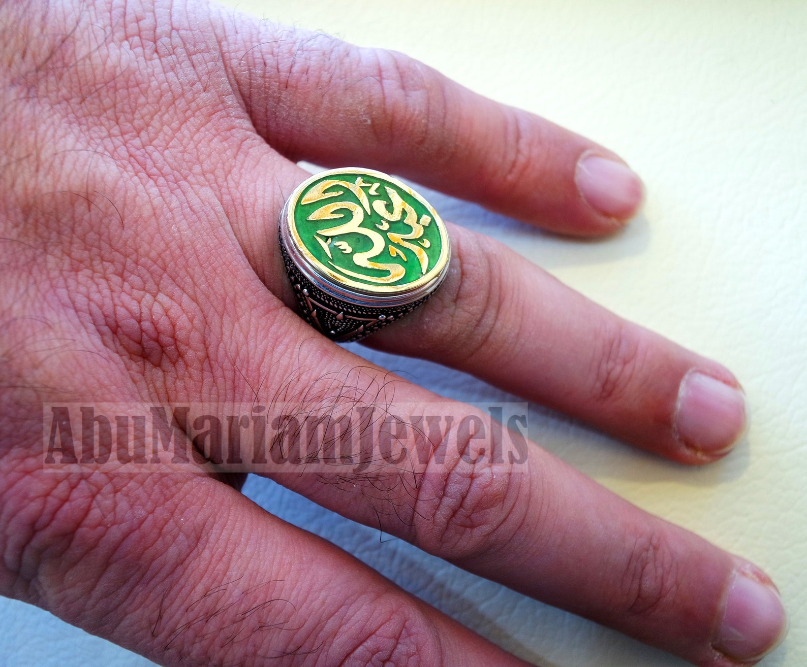 Customized Arabic Calligraphy Names Ring Personalized Sterling - Etsy