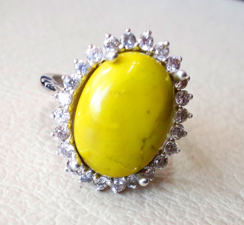 Yellow Turquoise Mohave Natural Semi Precious Oval Stone - Etsy