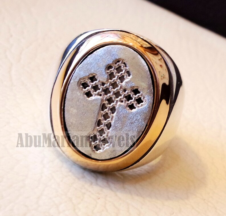 Coptic Style Cross Ring Christ Christian Sterling Silver 925 - Etsy