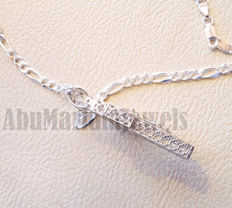 Cross Necklace With Thick Chain Sterling Silver 925 Jewelry - Etsy