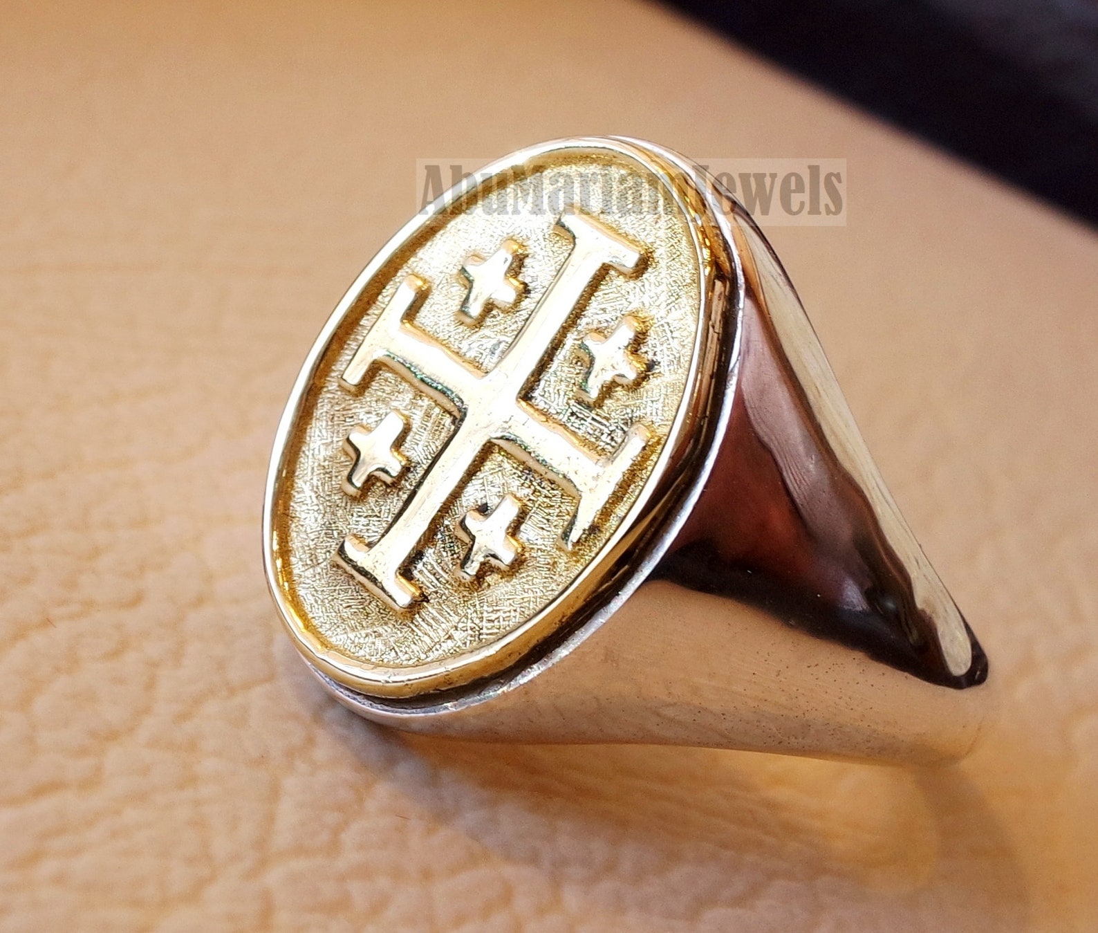 Jerusalem Cross Ring Christ Christian Sterling Silver 925 and - Etsy