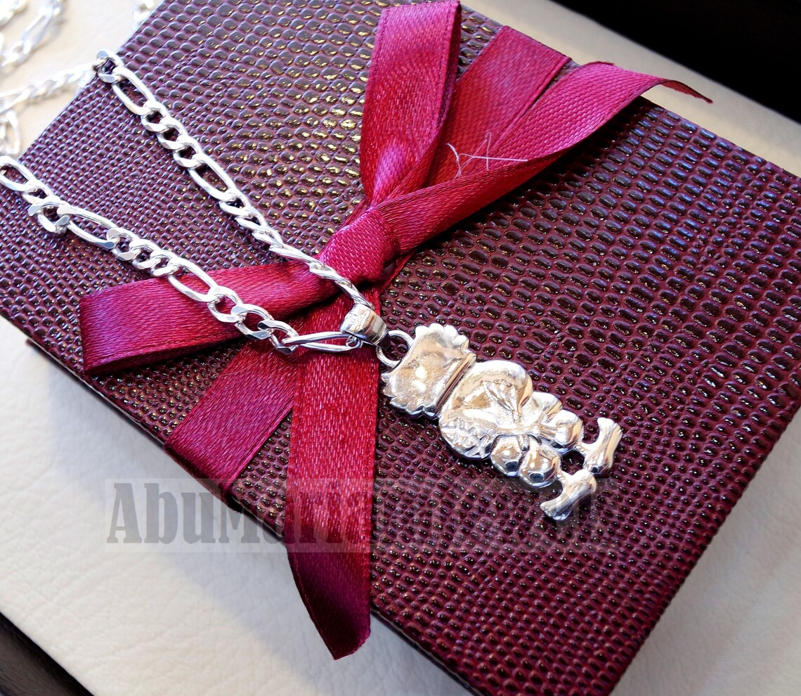 Handala Sterling Silver 925 Pendant With Thick Chain Palestine | Etsy