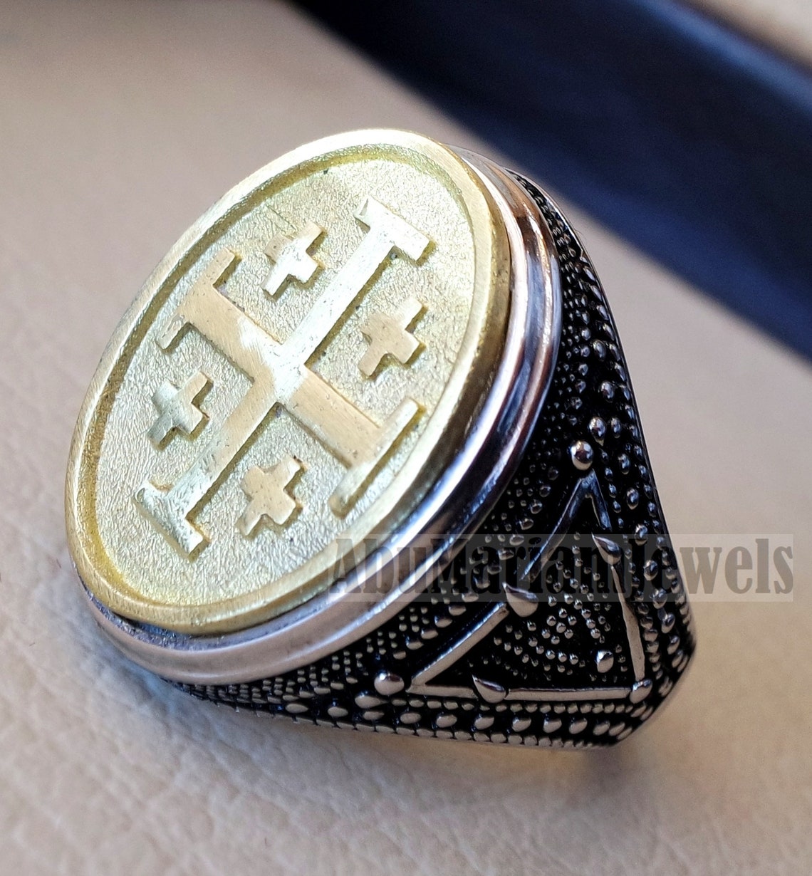 Jerusalem Cross Ring Christ Christian Symbol Sterling Silver - Etsy