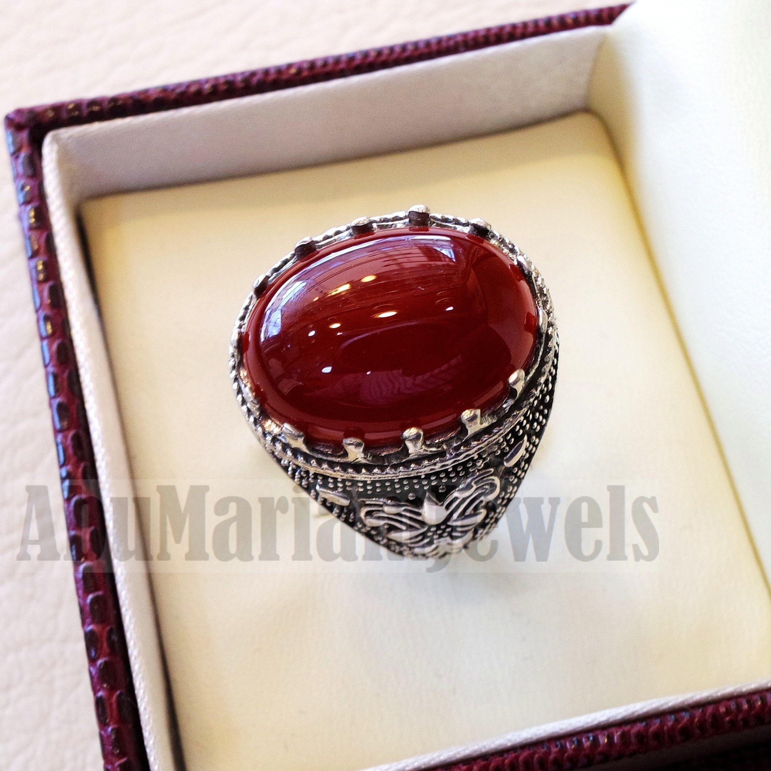 Aqeeq Akik Natural Liver Agate Carnelian Aqiq Stone Oval Red - Etsy