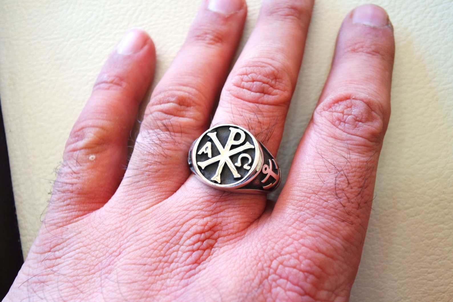 Chi Rho Anchor on the Sides Cross Christ Christian Symbol - Etsy