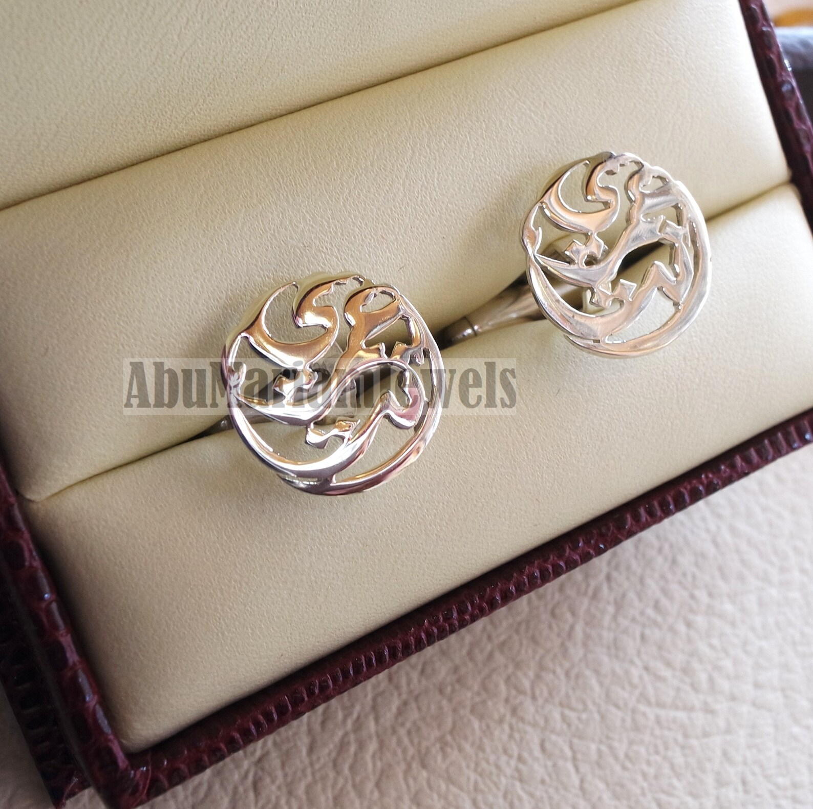 Cufflinks Standard Size Name of Two Words Each Calligraphy - Etsy