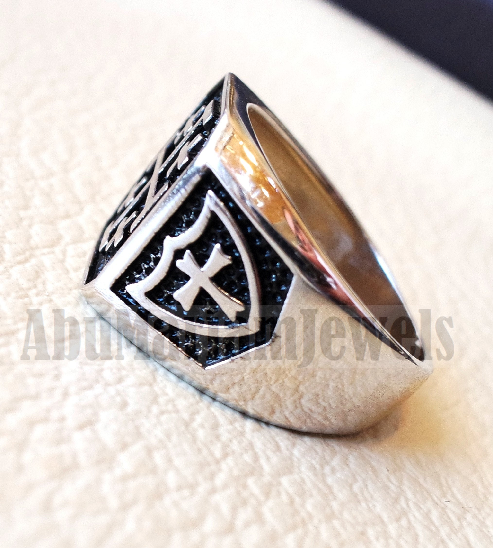 Jerusalem Cross Ring Christ Christian Symbol Sterling Silver - Etsy