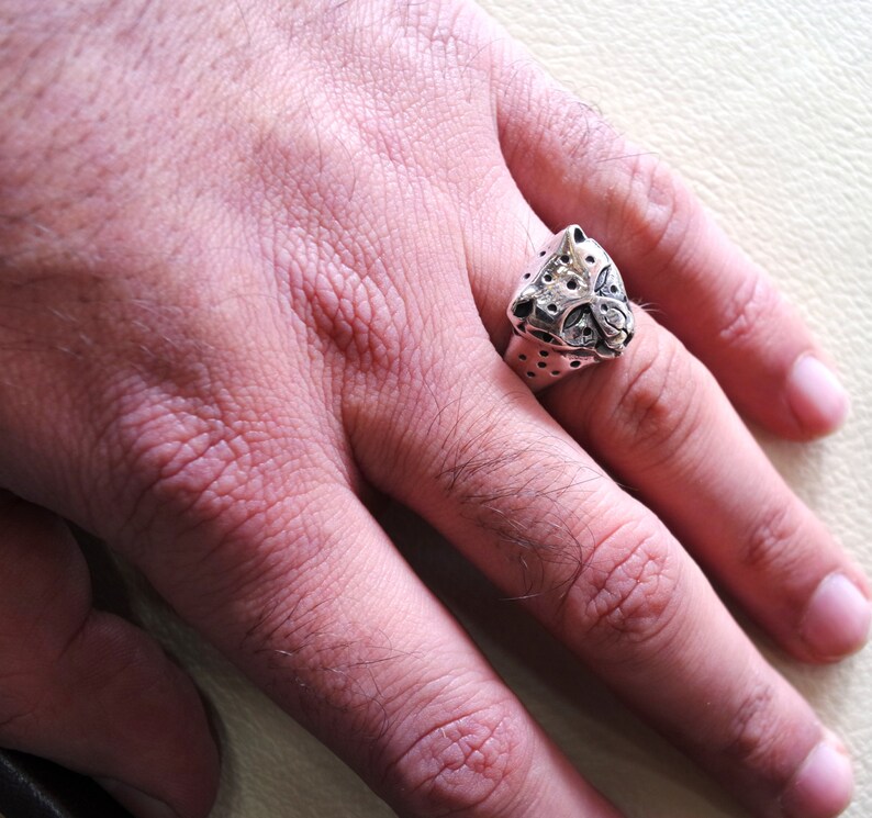 Panther Animal Head Ring Heavy Sterling Silver 925 Man Biker | Etsy