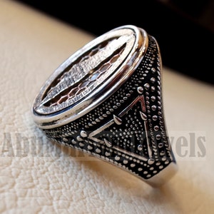 Palestine Map Man Ring Sterling Silver and Bronze Arabic Middle Eastern ...