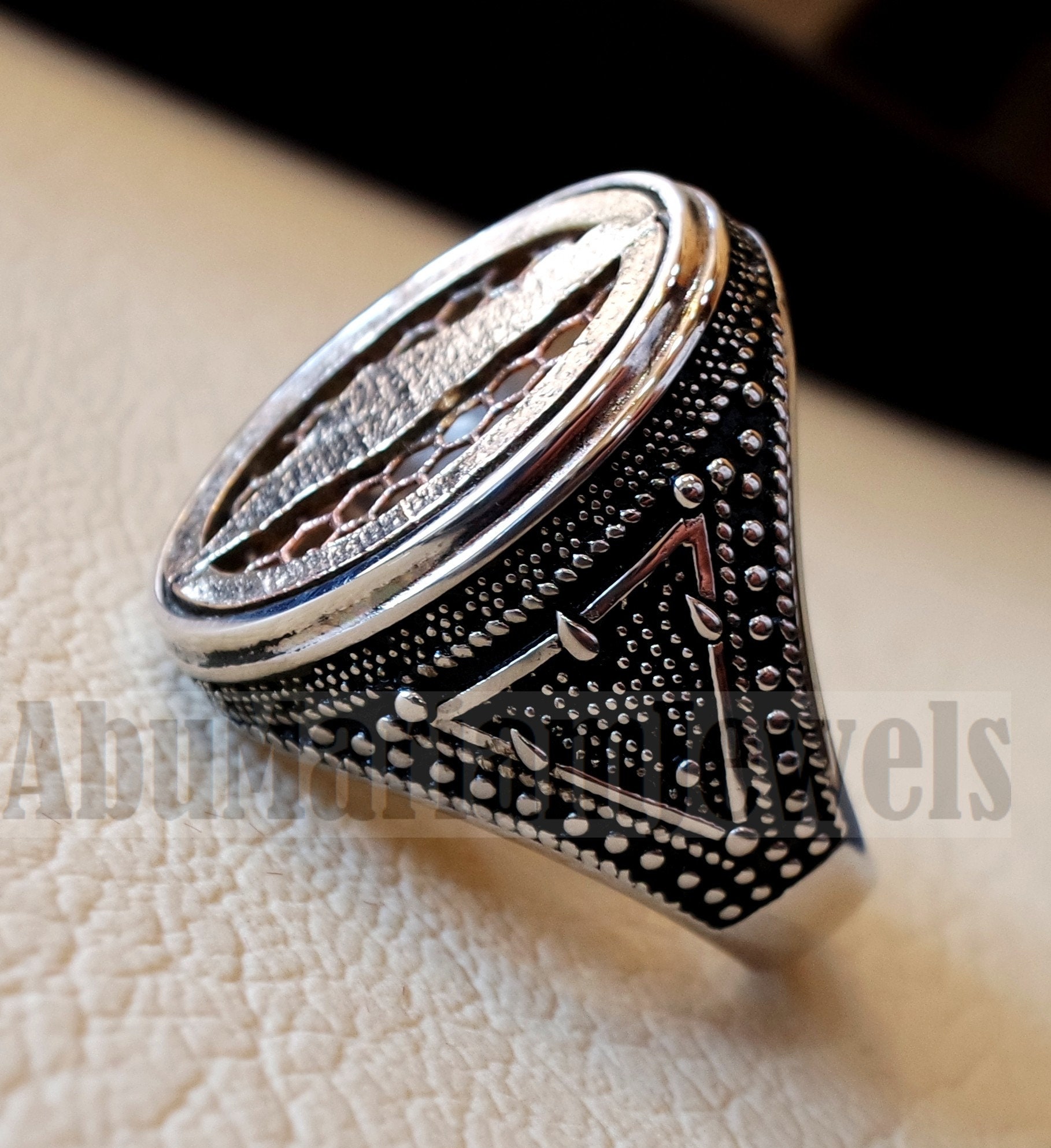 Palestine Map Man Ring Sterling Silver and Bronze Arabic | Etsy