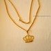 21K Gold Royal Crown Pendant With Rope Chain Gold Jewelry 16 and 20 ...