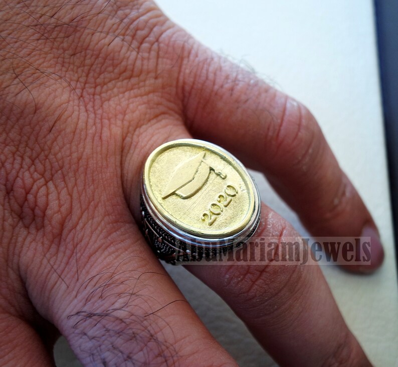 Graduation 2020 Graduate Ring Sterling Silver and Bronze - Etsy