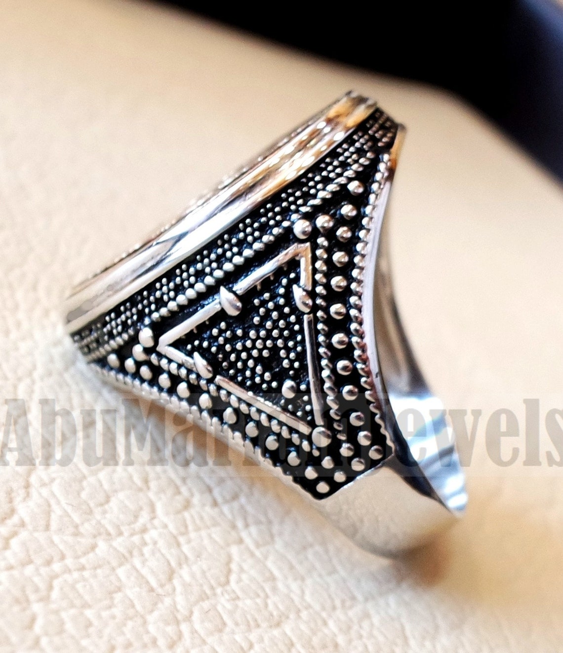 Palestine Map Man Ring Sterling Silver and Bronze Arabic | Etsy