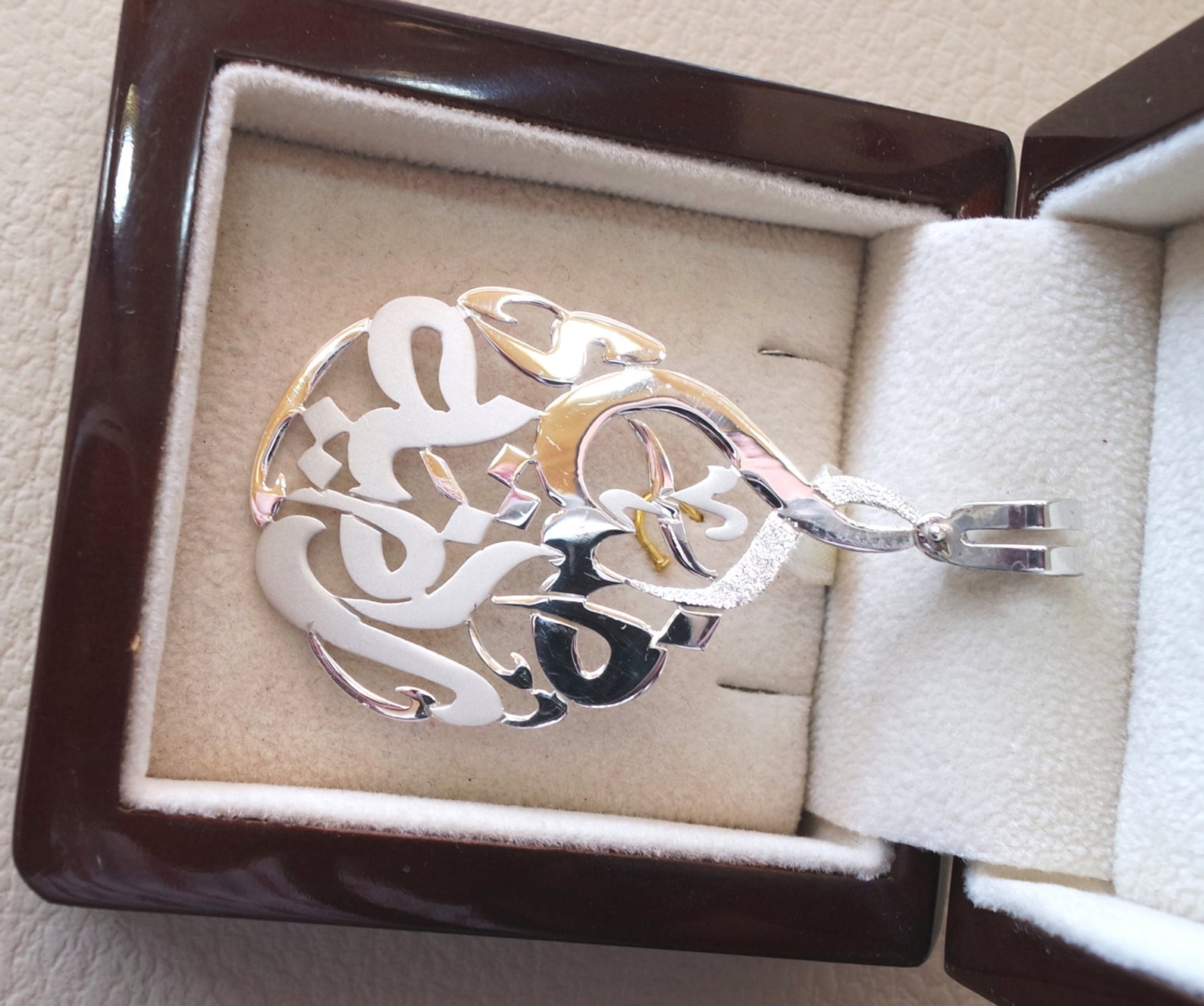 Huge Pendant Any Two Names Arabic Made to Order Customized - Etsy