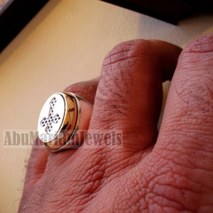 Coptic Style Cross Ring Christ Christian Sterling Silver 925 and Bronze ...