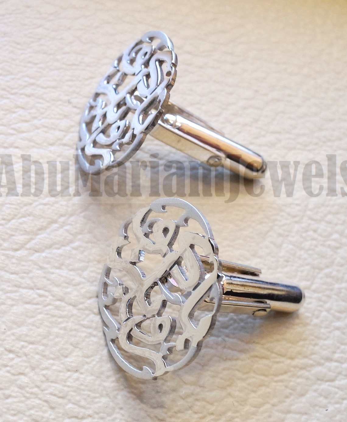 Cufflinks Cuflinks Name of Two Words Each Calligraphy Arabic - Etsy
