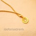 21K Gold Round Pendant With Rope Chain Gold Jewelry 16 and 20 - Etsy
