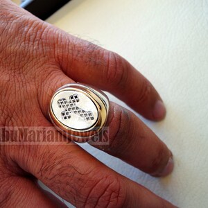 Coptic Style Cross Ring Christ Christian Sterling Silver 925 and Bronze ...