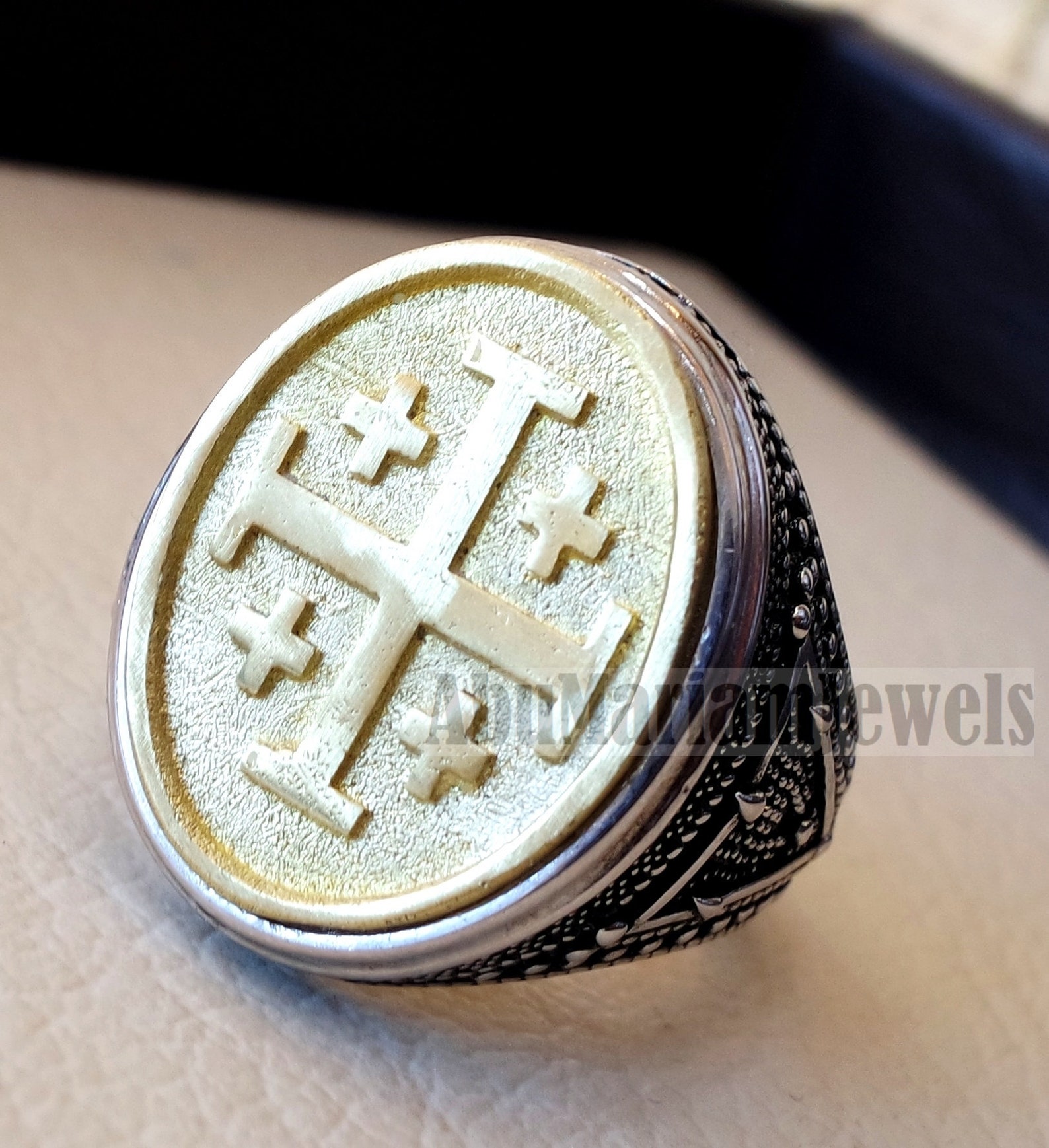 Jerusalem Cross Ring Christ Christian Symbol Sterling Silver | Etsy