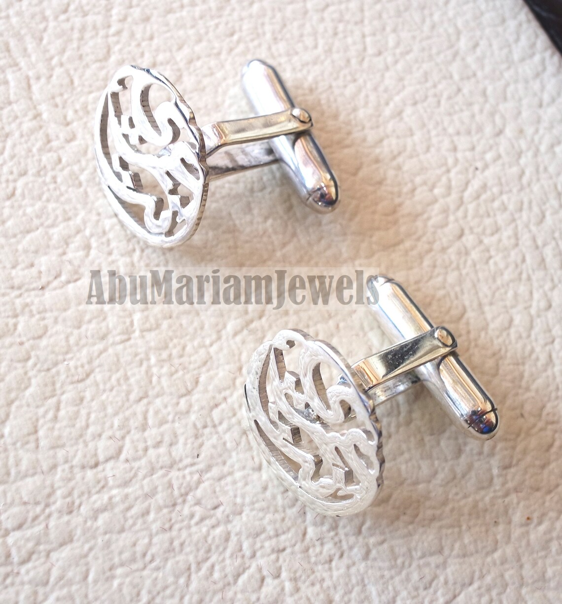 Cufflinks standard size name of two words each calligraphy | Etsy