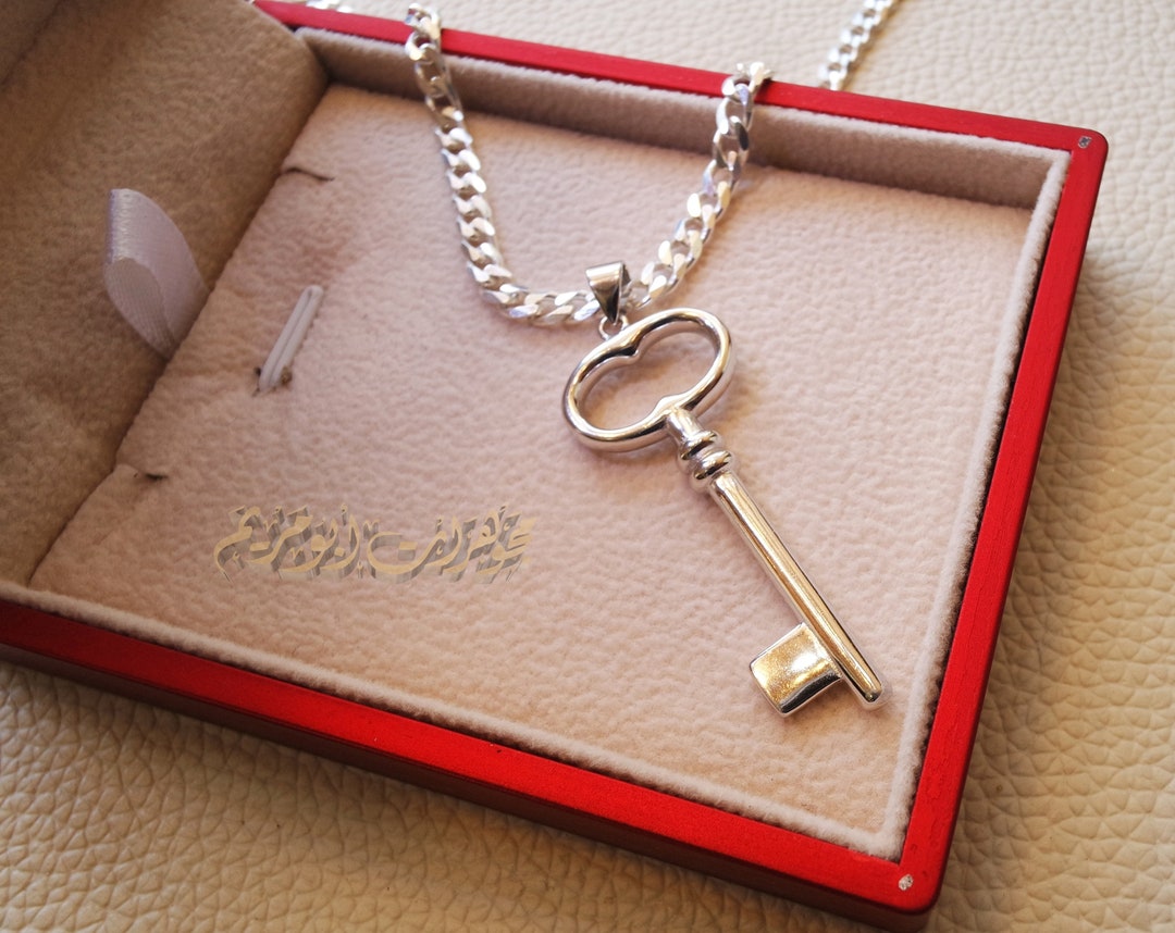 Palestine Return Key With Thick Chain 2 Sterling Silver 925 Jewelry ...