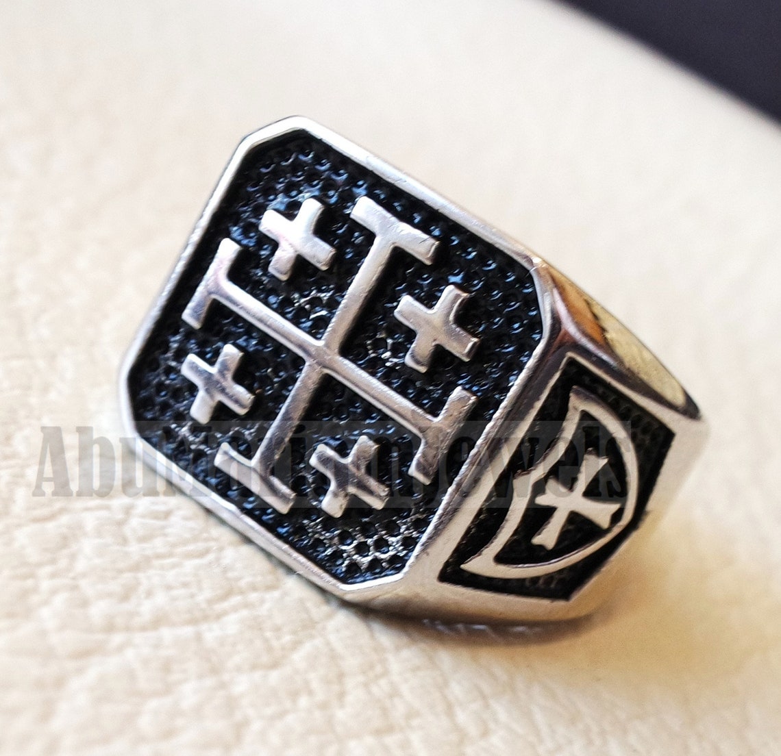 Jerusalem Cross Ring Christ Christian Symbol Sterling Silver - Etsy