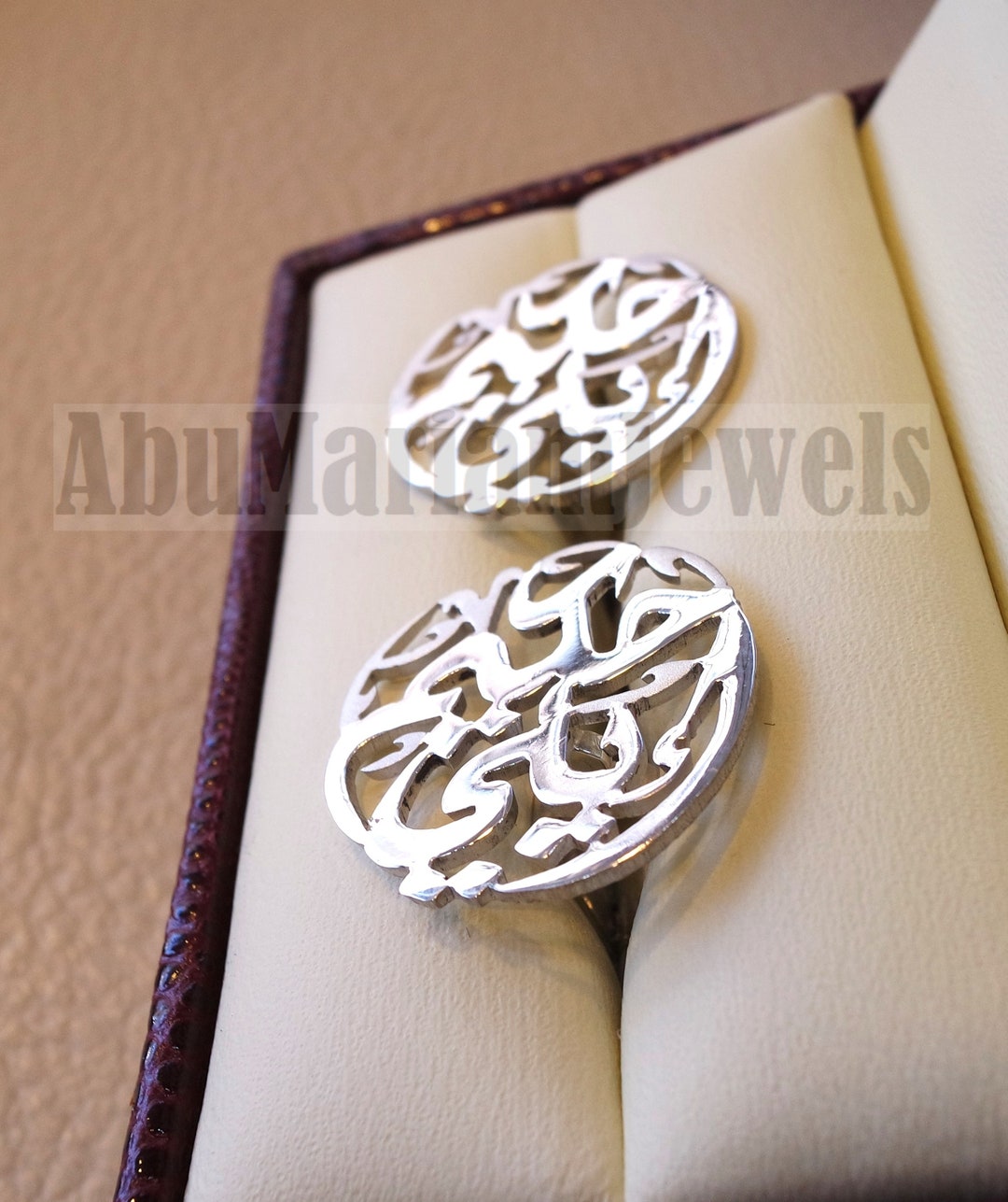 Cufflinks , Cuflinks Name of Two Words Each Calligraphy Arabic ...