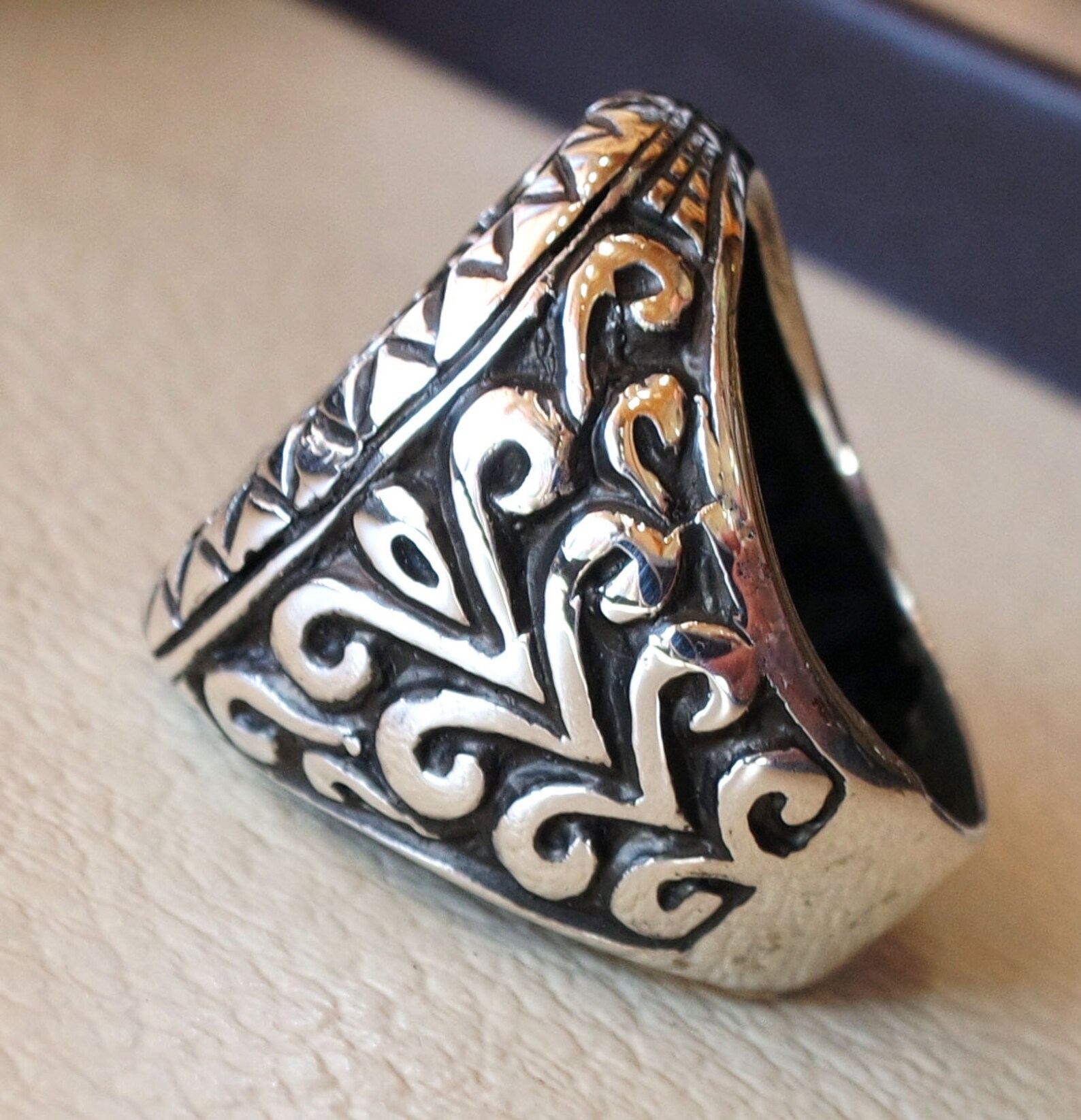 Royal Crown Men Ring Sterling Silver 925 Vintage Style Big - Etsy