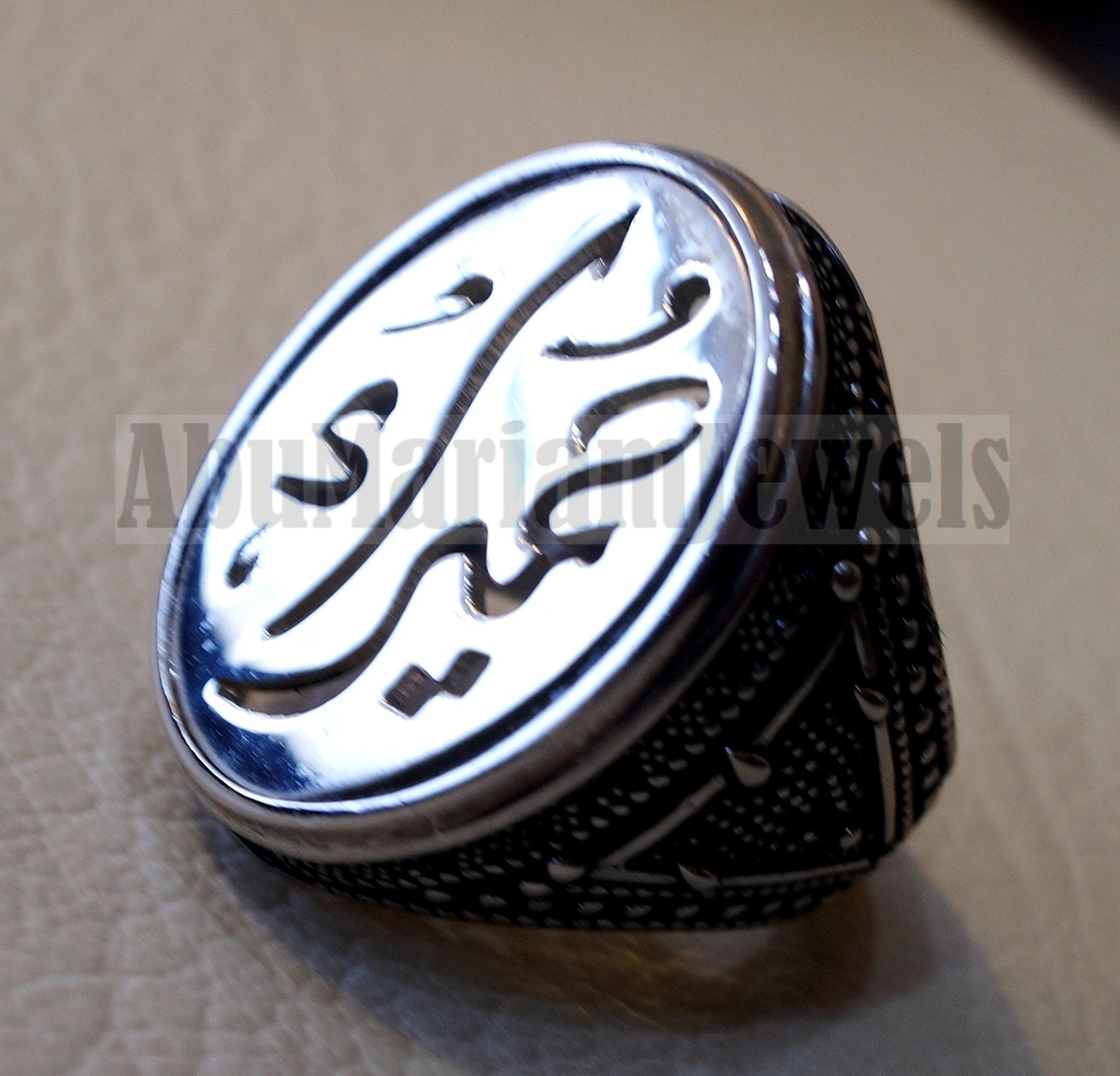Customized Arabic Calligraphy Names Handmade Ring Personalized - Etsy