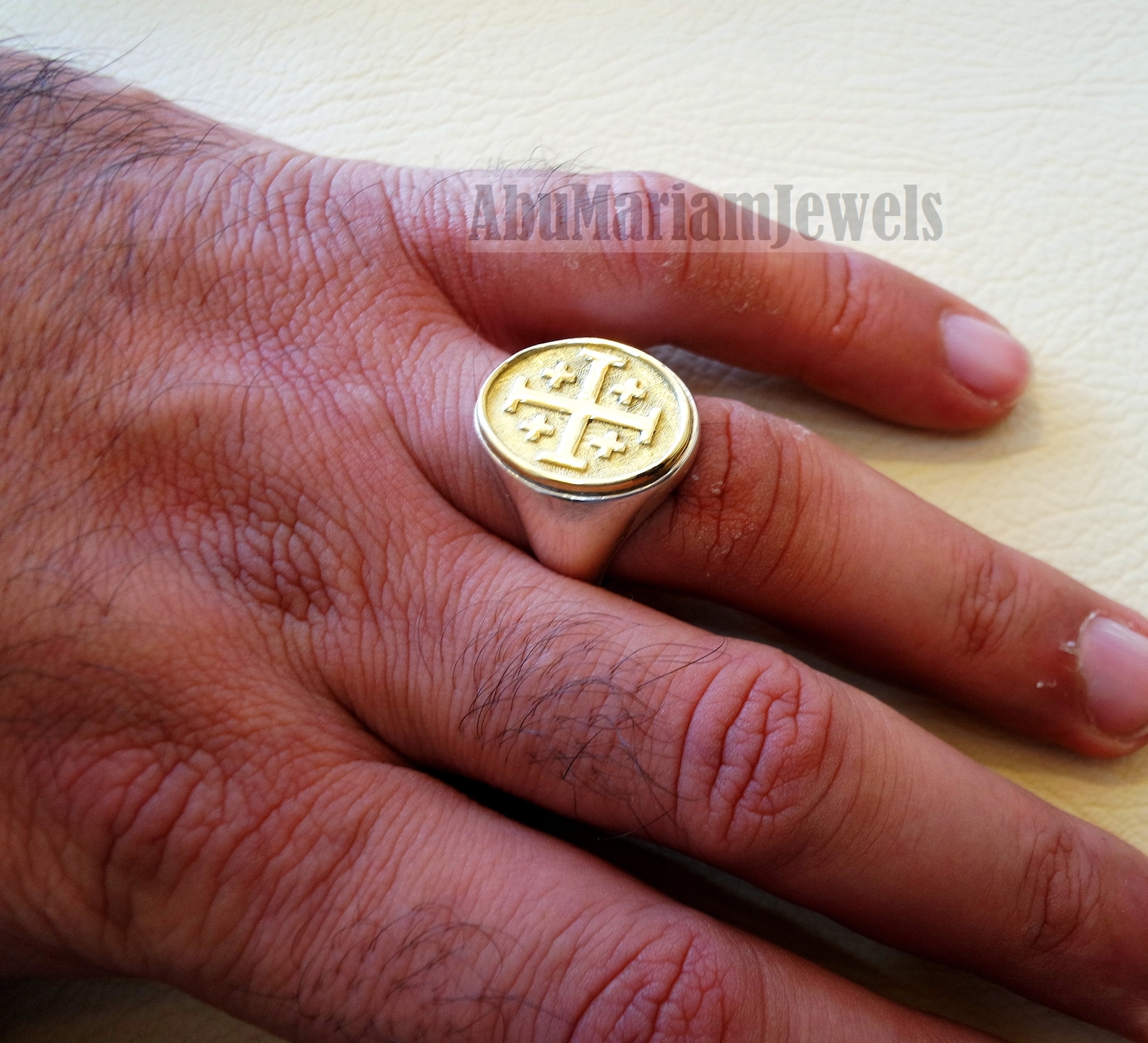 Jerusalem Cross Ring Christ Christian Sterling Silver 925 and - Etsy