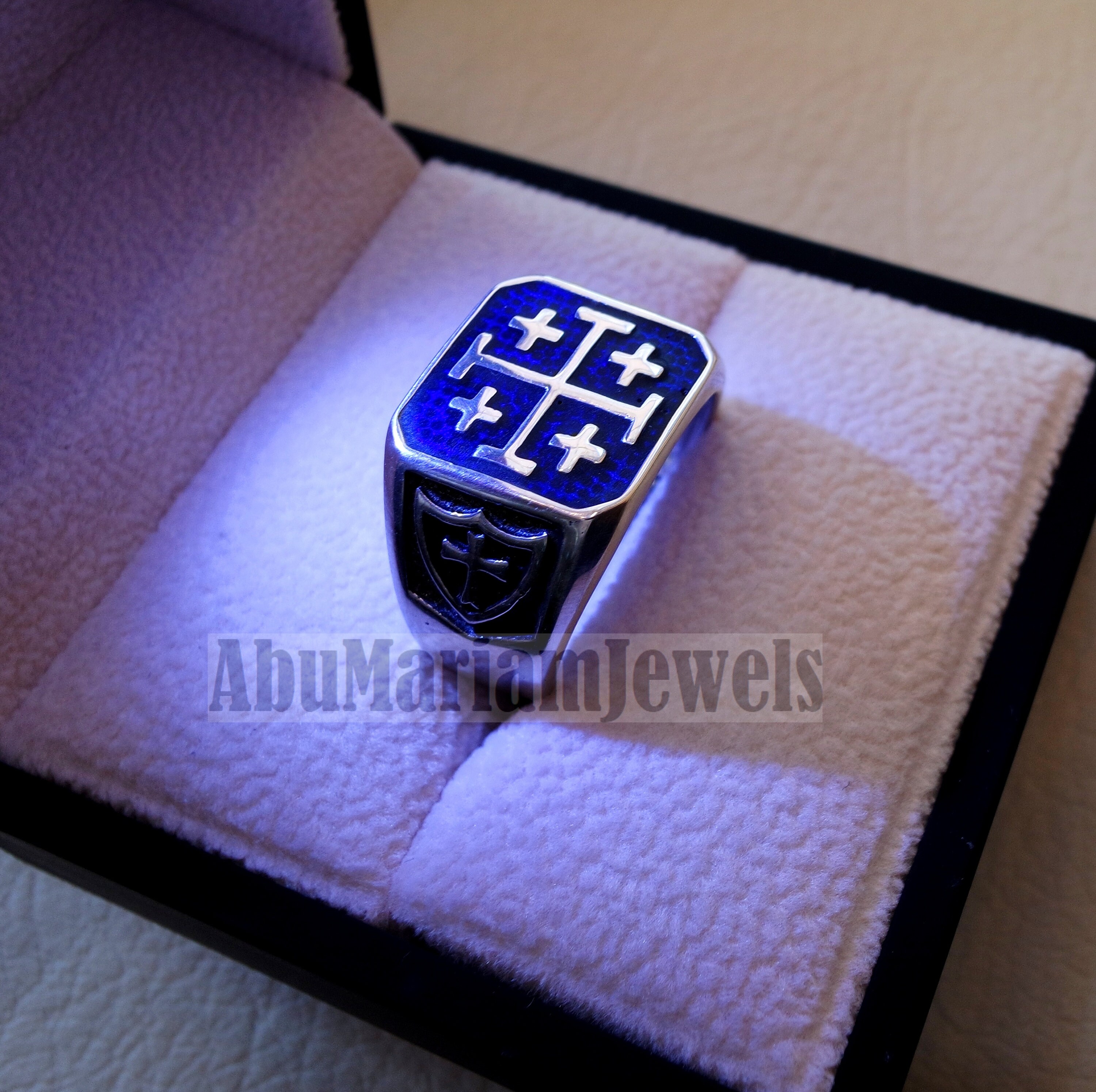 Jerusalem Kreuz Ring Christ christian Symbol Sterling Silber | Etsy