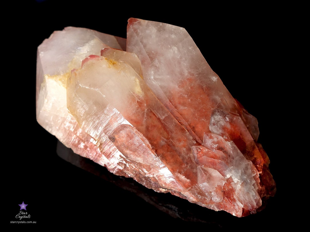 RED QUARTZ CRYSTAL - Large Quartz Crystal - Phantom Quartz - Elestial ...