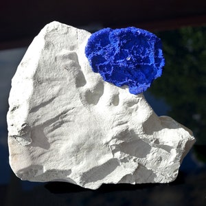 AZURITE SUN - on Kaolinite Matrix, Freestanding Specimen - Large ...