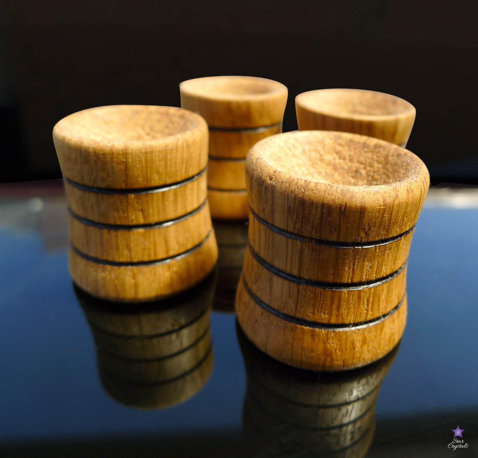 Set of 4 X SPHERE STANDS Sml/med Size Hand Made From Oak | Etsy