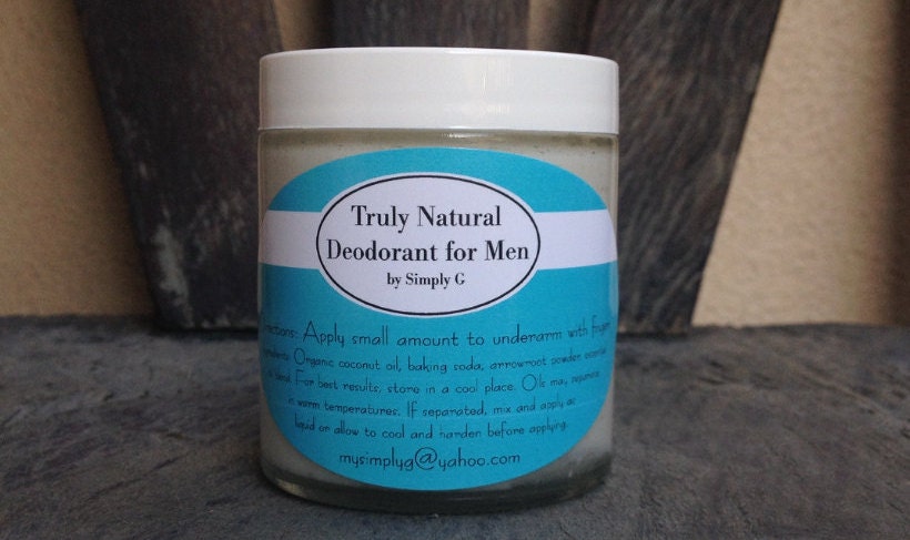 Truly Natural Deodorant - Men's Blend Jar - Etsy
