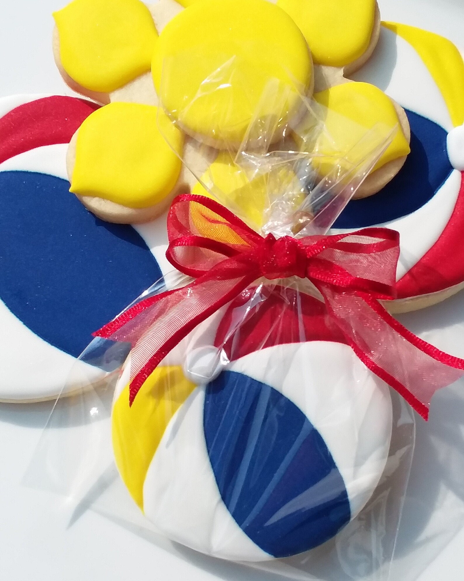Beach Ball Cookies One Dozen Summer Cookies Beachball - Etsy
