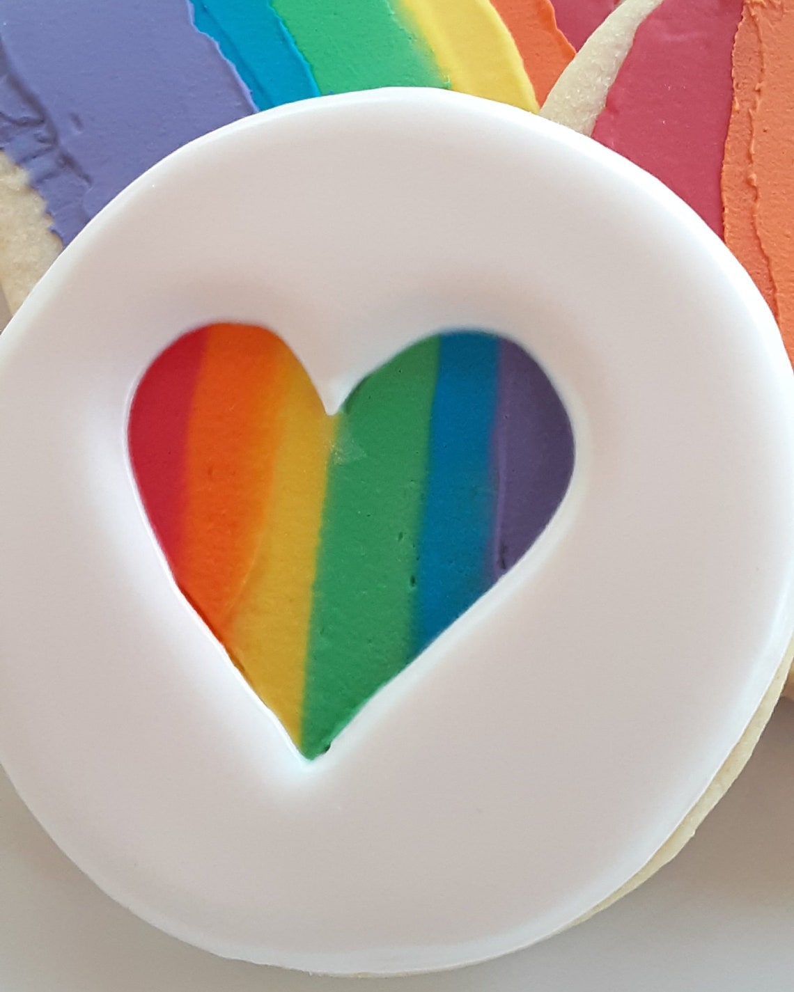 Rainbow Heart Cookies Gay Pride Cookies Rainbow Cookies - Etsy