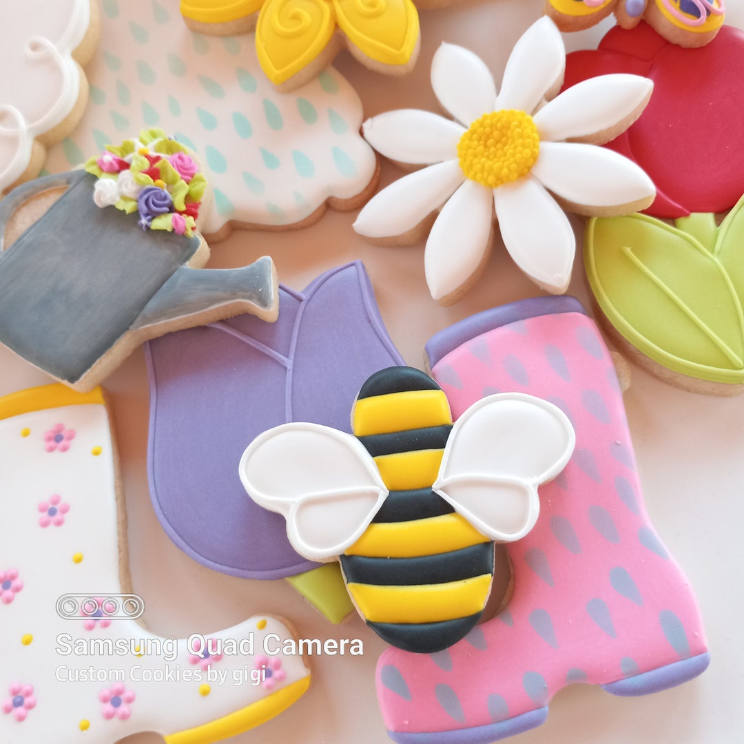 Spring Cookies TWO DOZEN, Decorated Spring Cookies, Cookies, Flower ...