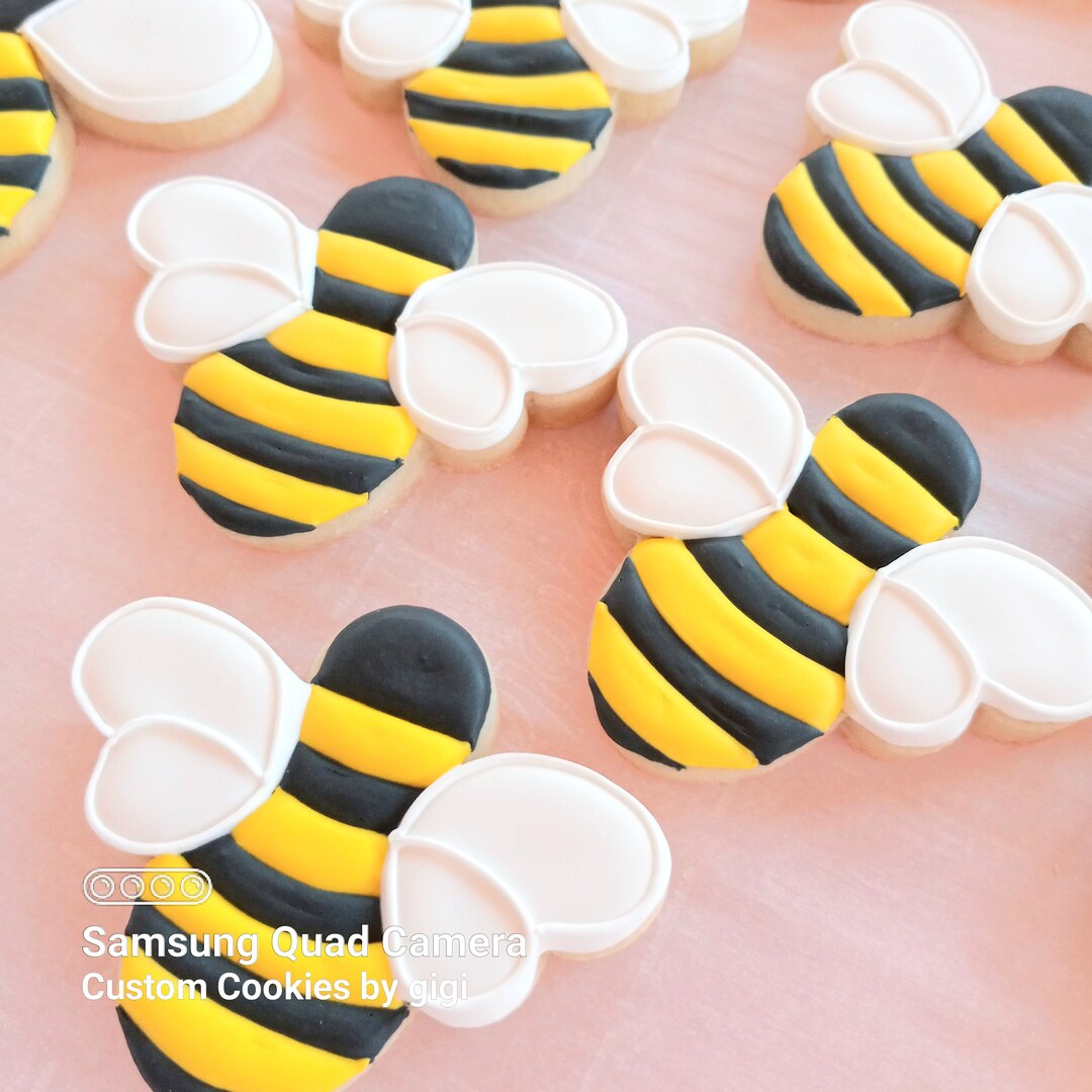 Bee Cookies Bumblebee Cookies, Decorated Sugar Cookies, Spring Cookies ...