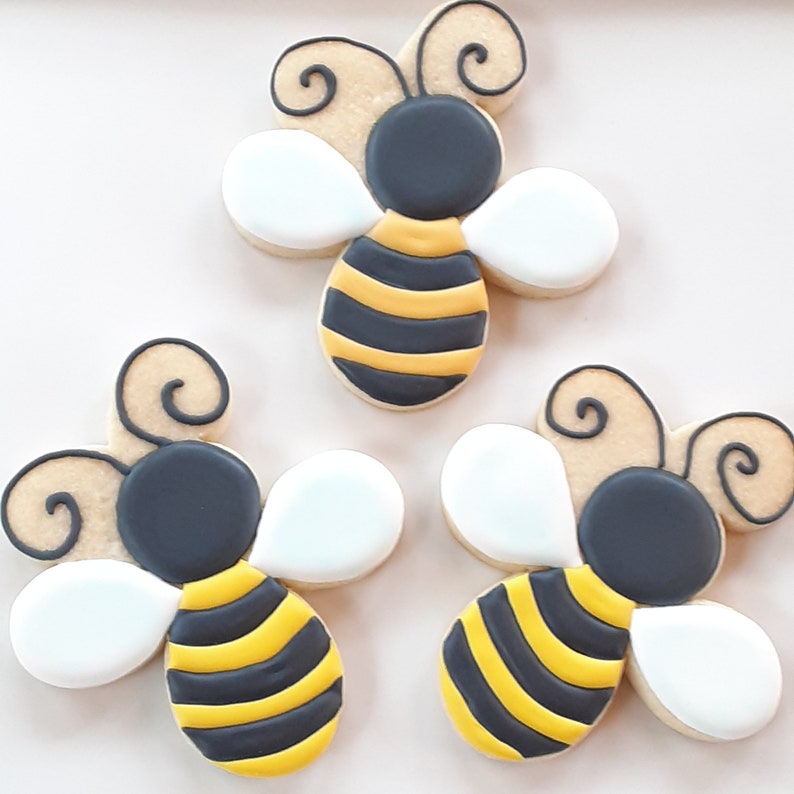 Bee Cookies Bumblebee Cookies Decorated Sugar Cookies - Etsy
