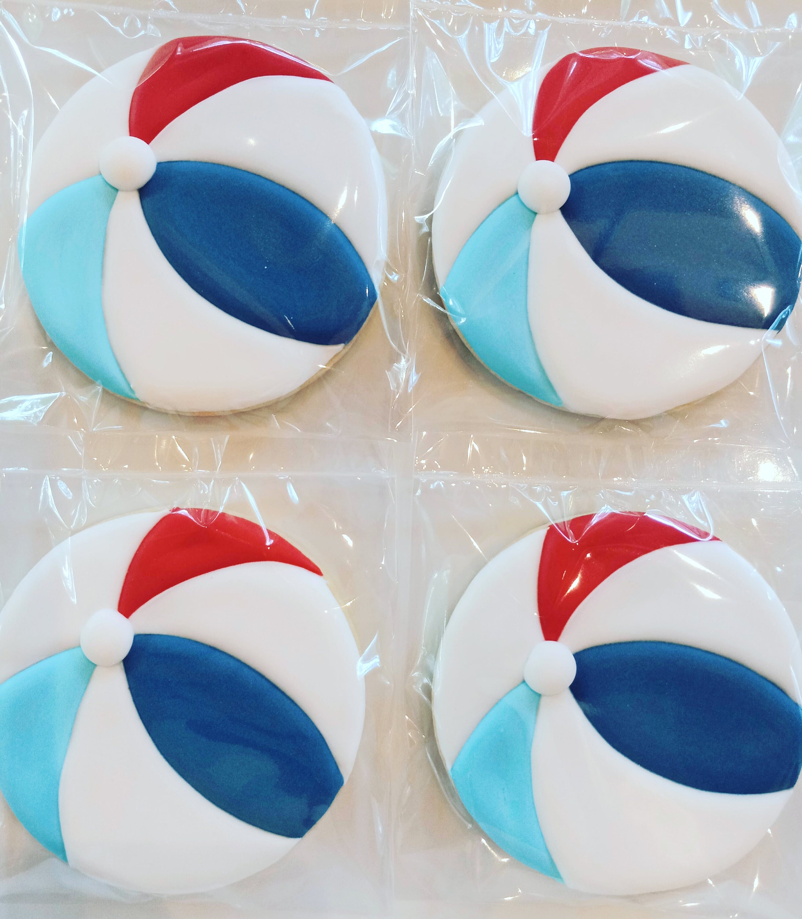 Beach Ball Cookies One Dozen Summer Cookies Beachball - Etsy