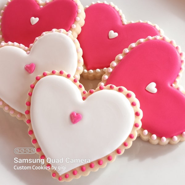 Heart Decorated Cookies - Etsy