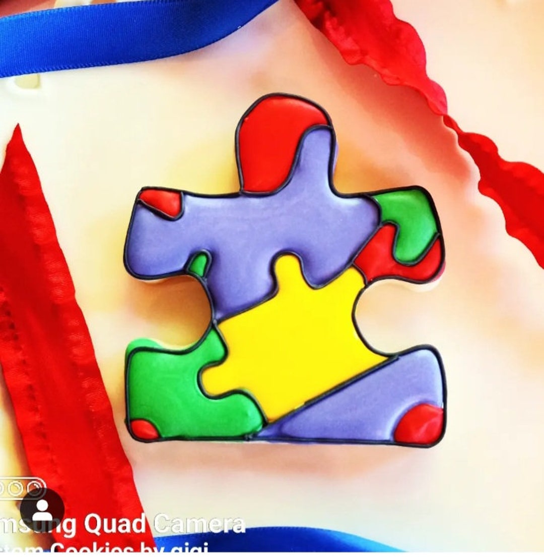Puzzle Piece Cookies Autism Awareness Cookies, Autism Cookies ...