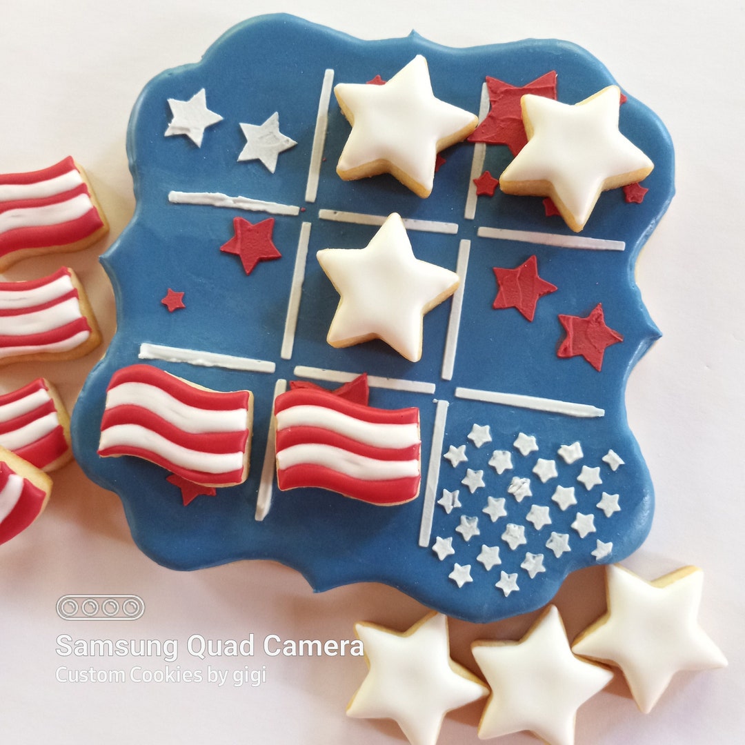 Patriotic Tic Tac Toe Cookies Presidential Election Cookies, Tic Tac ...