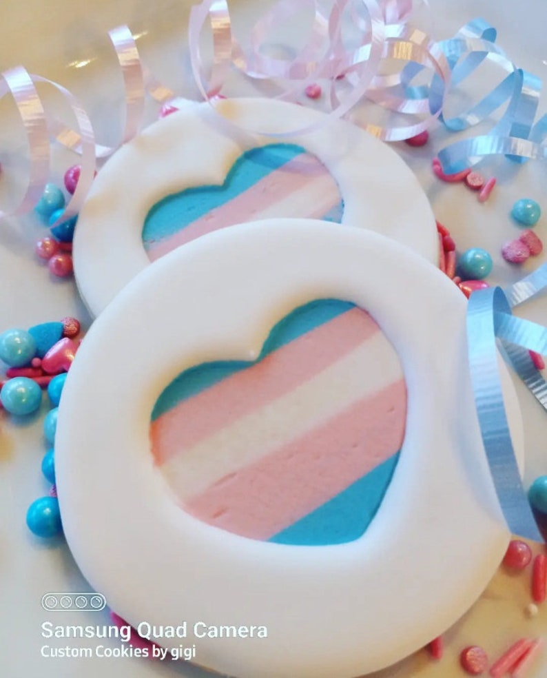 Rainbow Heart Cookies Gay Pride Cookies Rainbow Cookies - Etsy