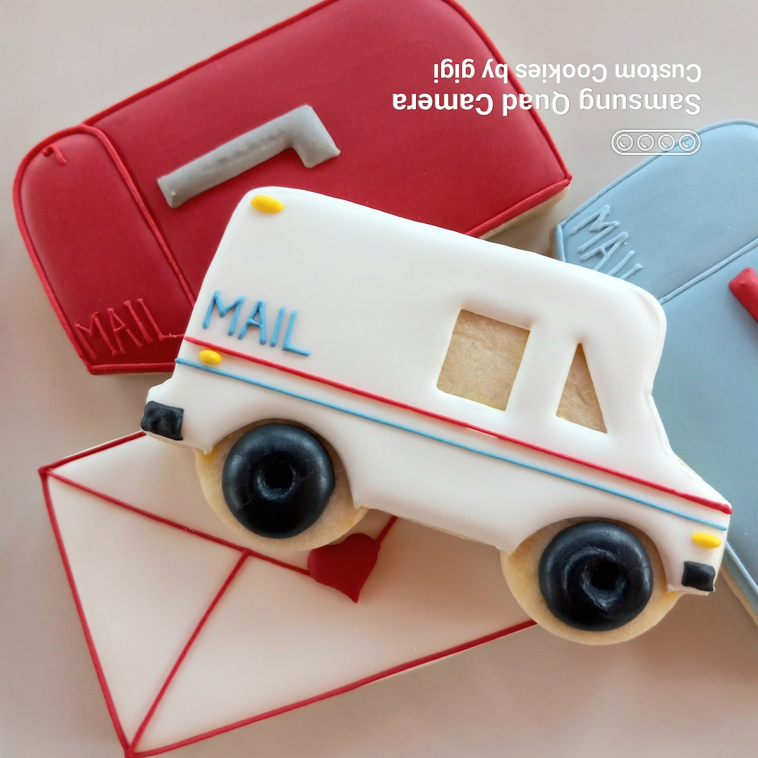Mail Carrier Cookies ONE DOZEN, Postal Cookies, Decorated Cookies, Mail ...