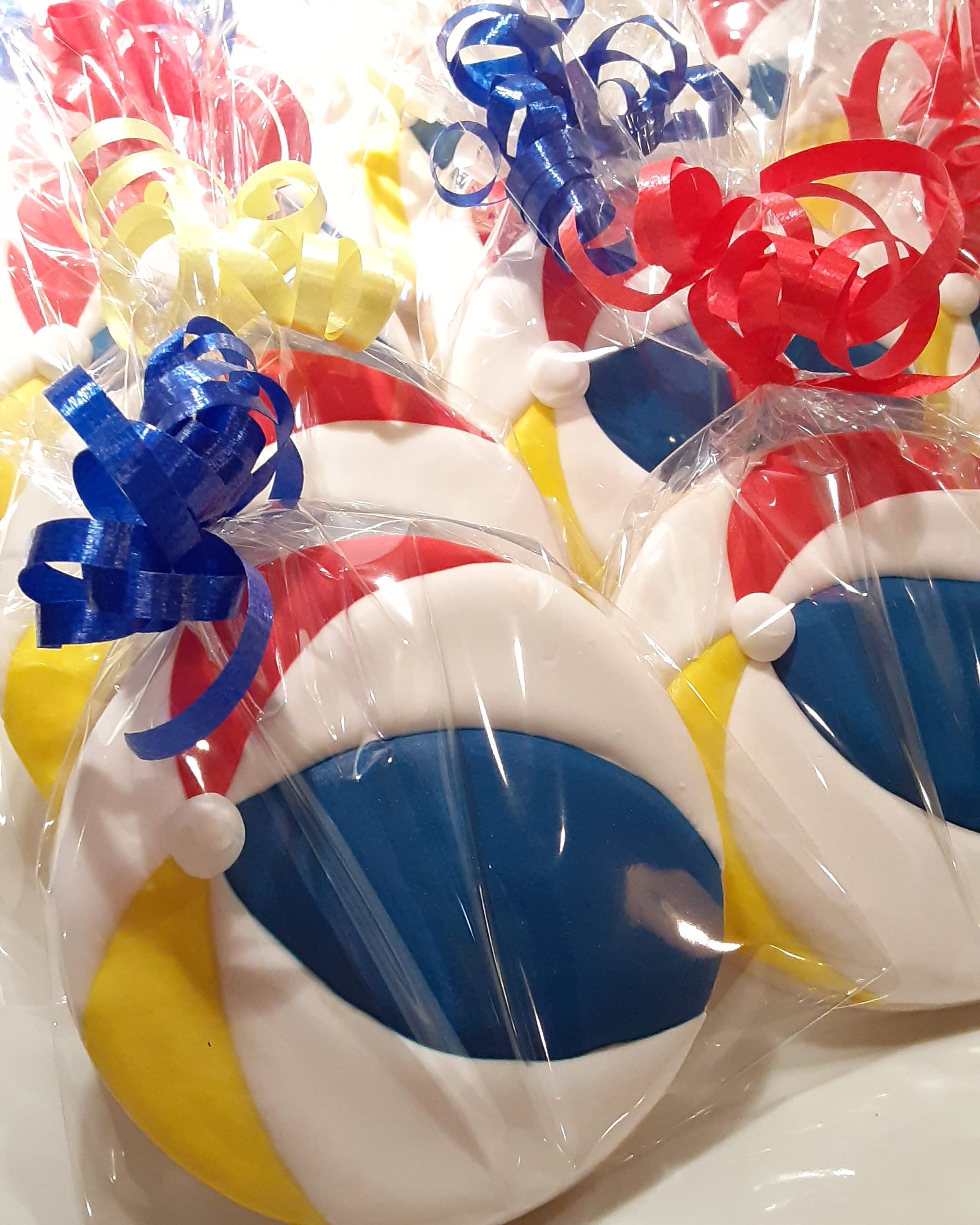 Beach Ball Cookies One Dozen Summer Cookies Beachball - Etsy