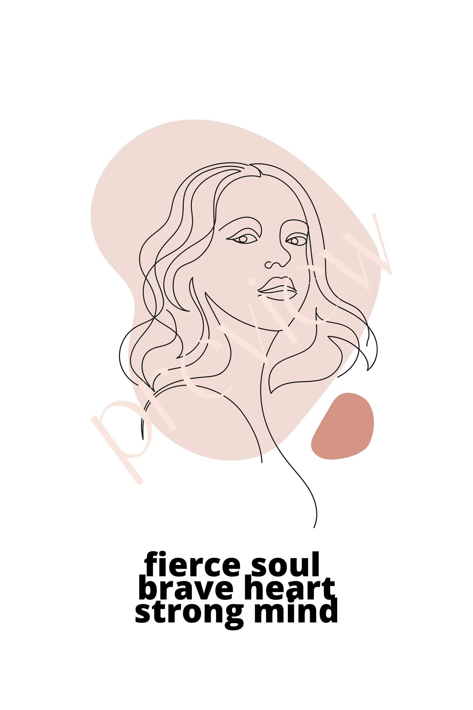 Canva Template Fierce Art Print - Etsy