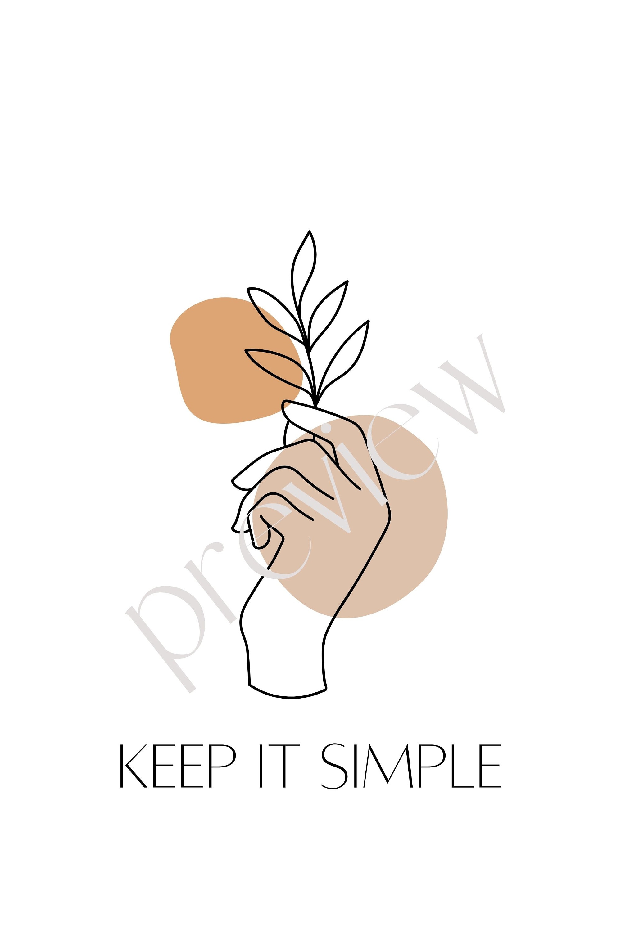 Canva Template Keep It Simple Art Print - Etsy