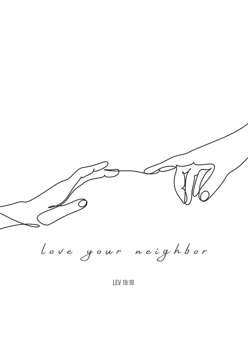 Canva Template Love Your Neighbor Art Print - Etsy